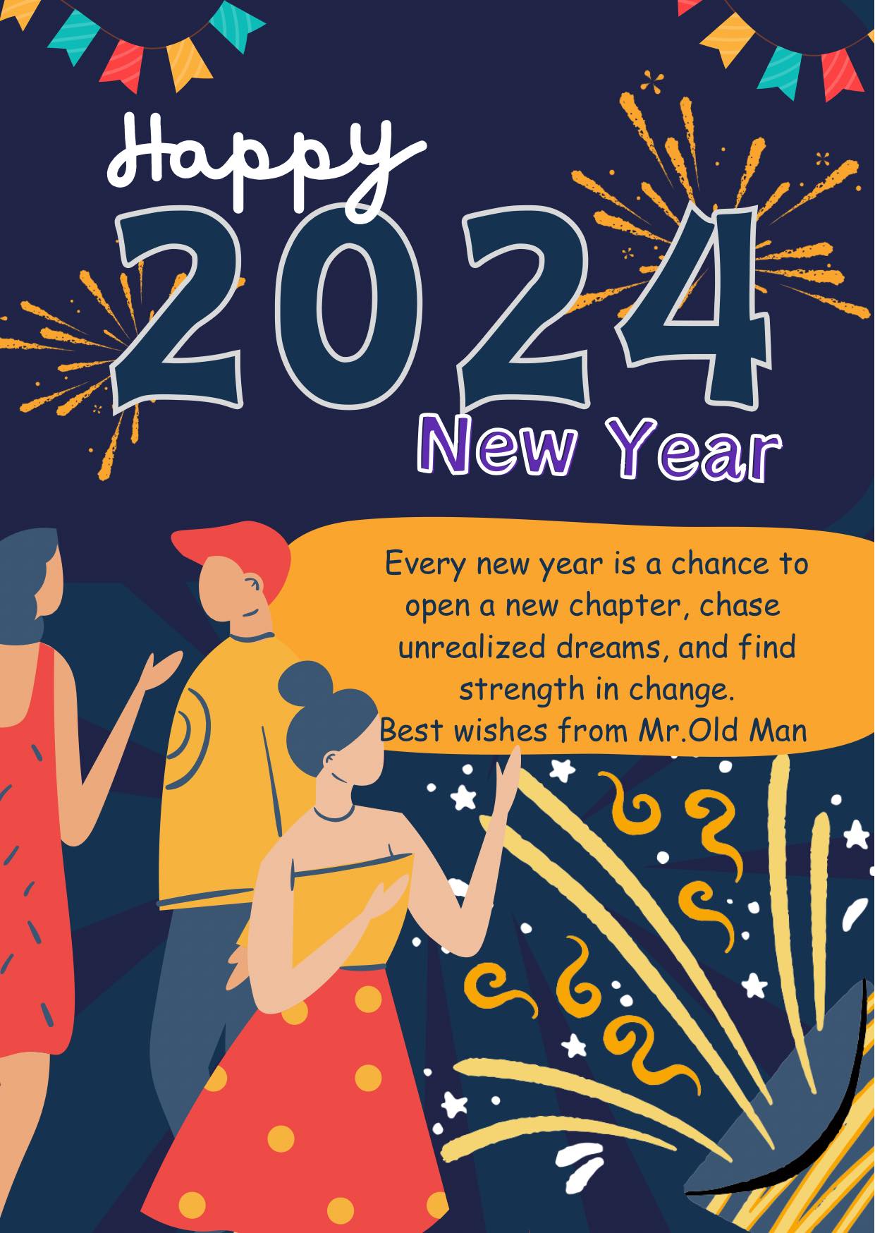 THANK YOU AND BEST WISHES FOR THE NEW YEAR 2024 - Mr. Old Man
