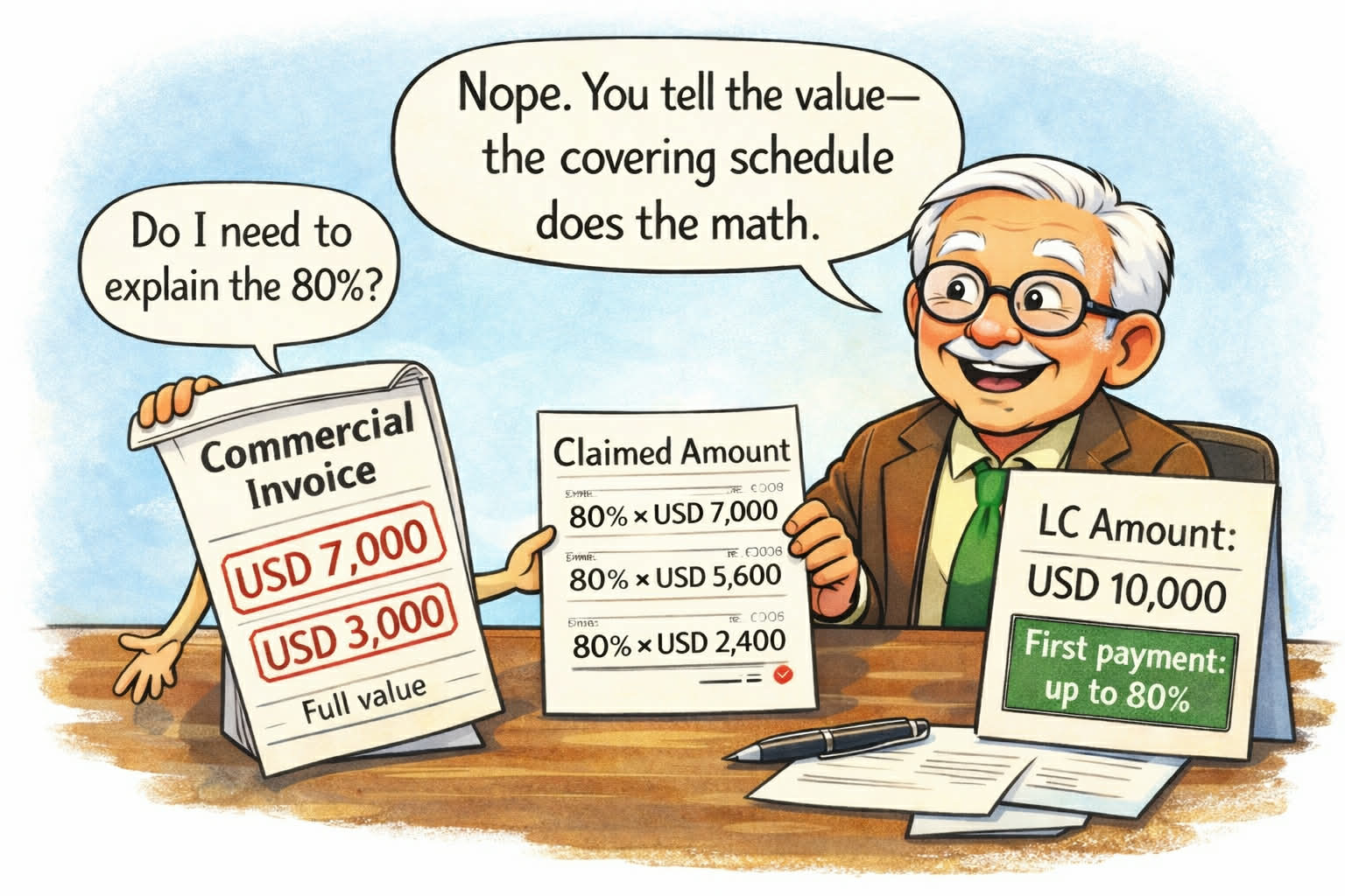 Split Payments Under an LC: 80% of Invoice Amount or 80% of LC Amount ...