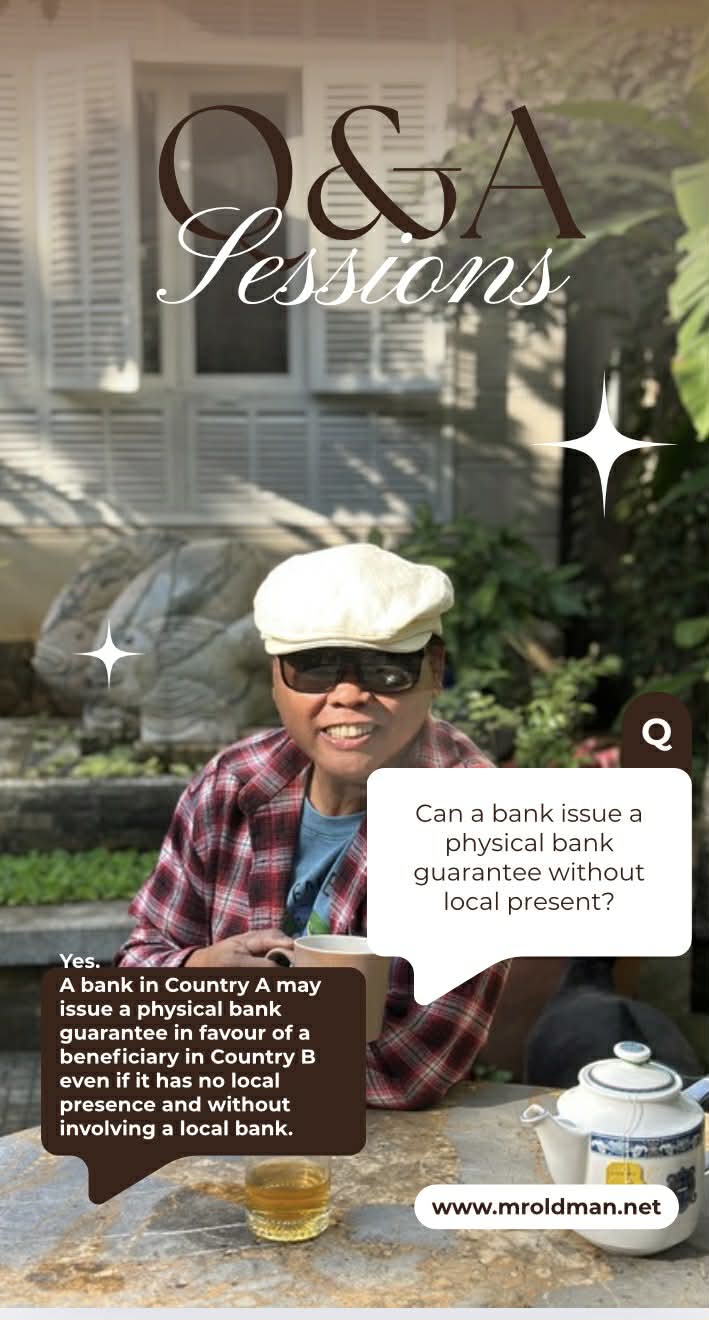 CAN A BANK ISSUE A PHYSICAL BANK GUARANTEE WITHOUT LOCAL PRESENCE? - Mr ...